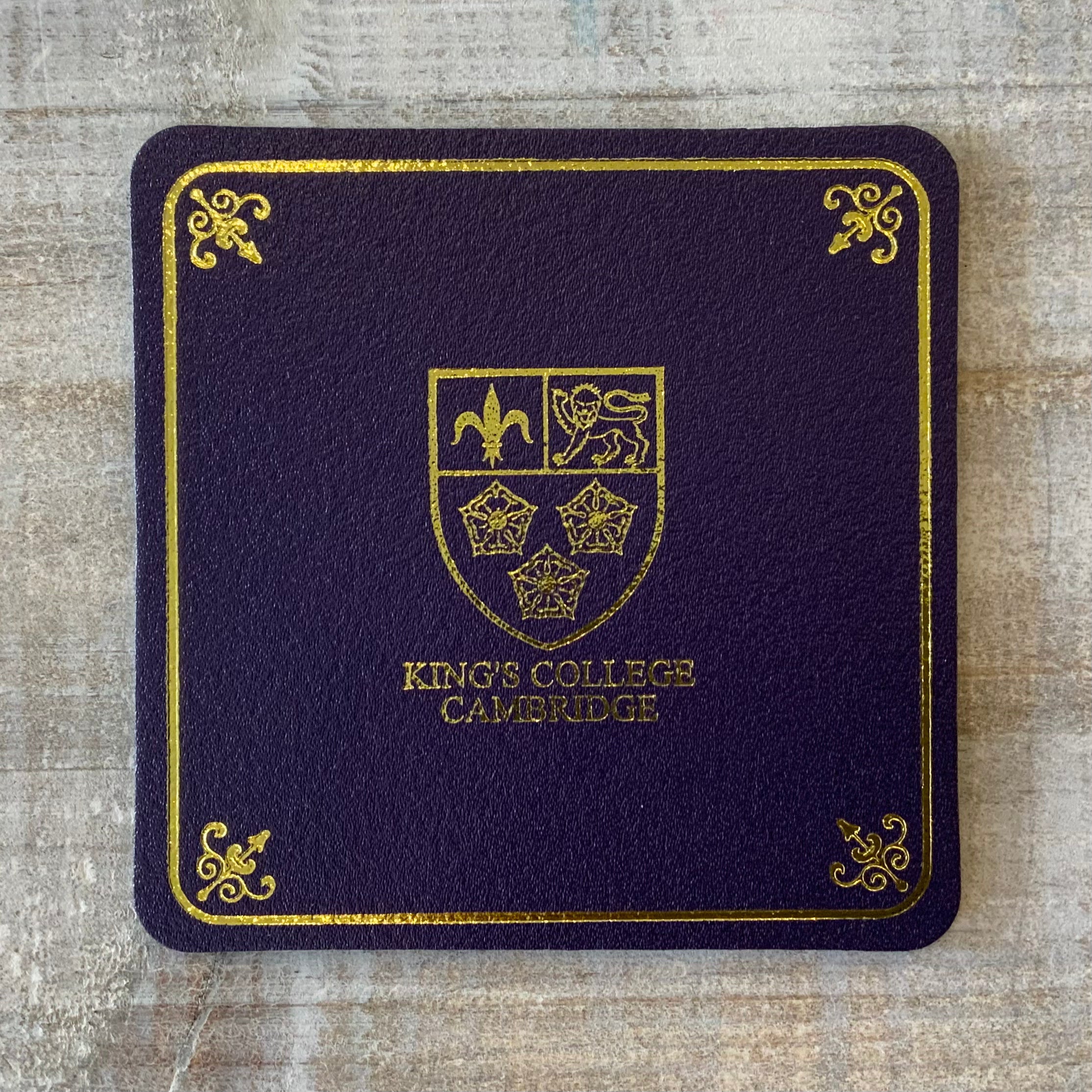 King's Crest Leather Coaster – The Shop at King's College, Cambridge